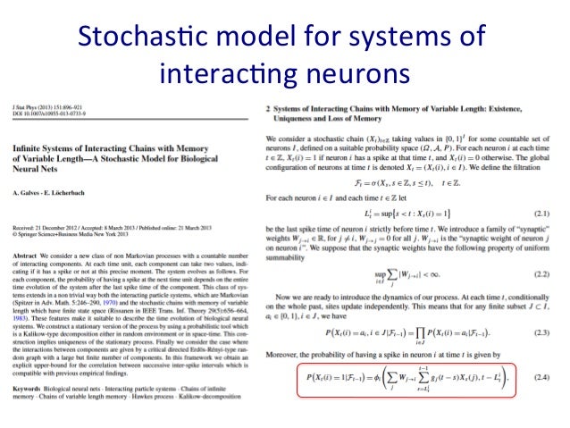 Perspectives On Applications Of A Stochastic Spiking Neuron Model To