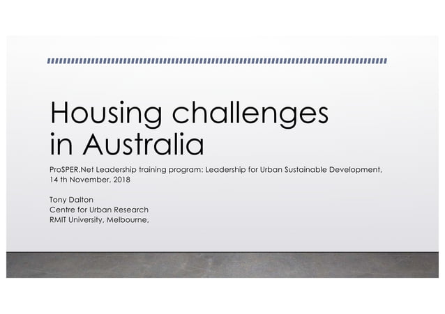 Housing Challenges in Australia | PDF | Government Support and Welfare ...