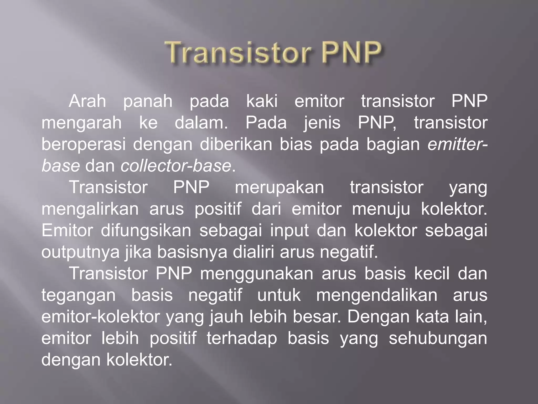 Transistor PNP | PPT