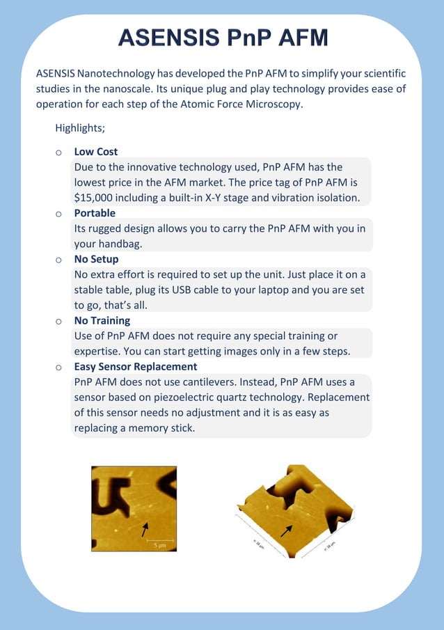 PnP AFM brochure | PDF | Chemistry | Science