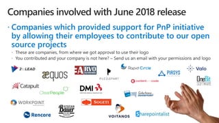 SharePoint Dev Ecosystem / PnP - July 2018 monthly call | PPT