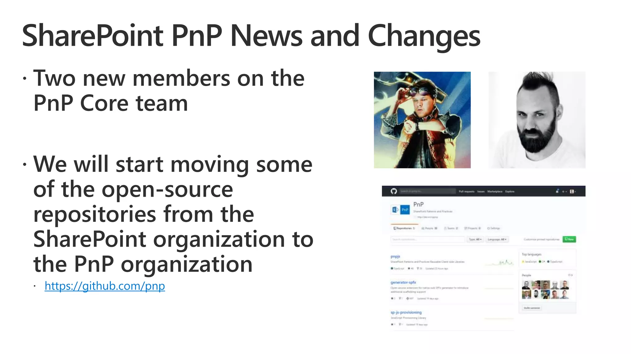 SharePoint Dev Ecosystem / PnP - June 2018 monthly call | PPT