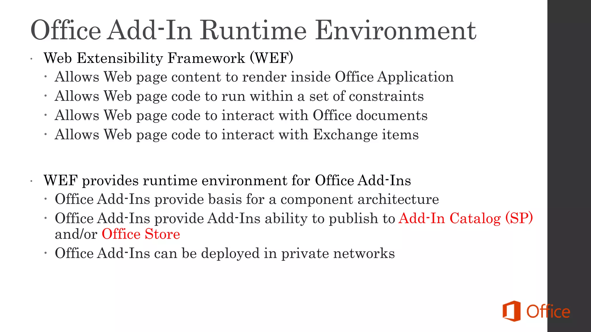 Patterns and Practices in Building Office Add-ins | PPTX | Desktop Publishing | Computer ...