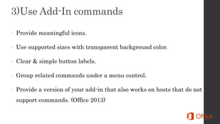 Patterns and Practices in Building Office Add-ins | PPTX | Desktop Publishing | Computer ...