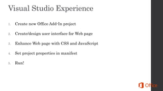 Patterns and Practices in Building Office Add-ins | PPTX | Desktop ...