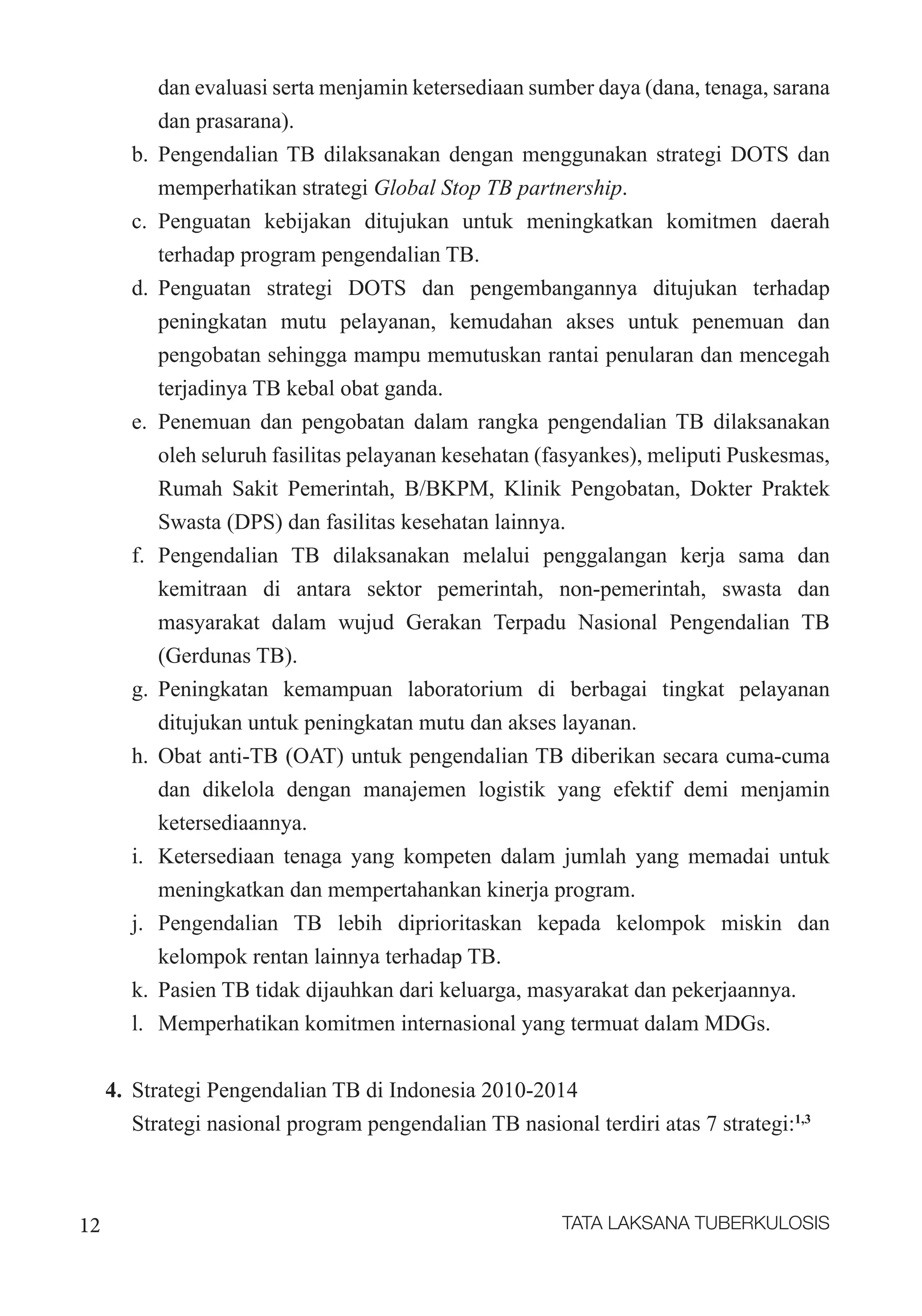 Pedoman Nasional Pelayanan Kedokteran Tata Laksana Tuberkulosis 2013