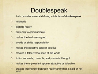 Doublespeak | PPTX