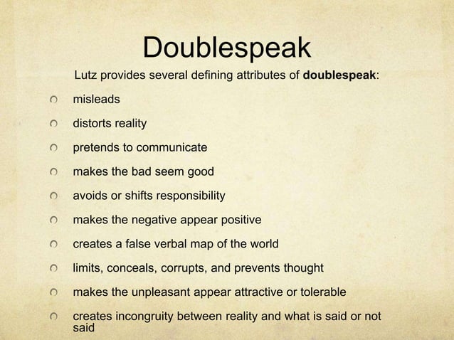 Doublespeak | PPT