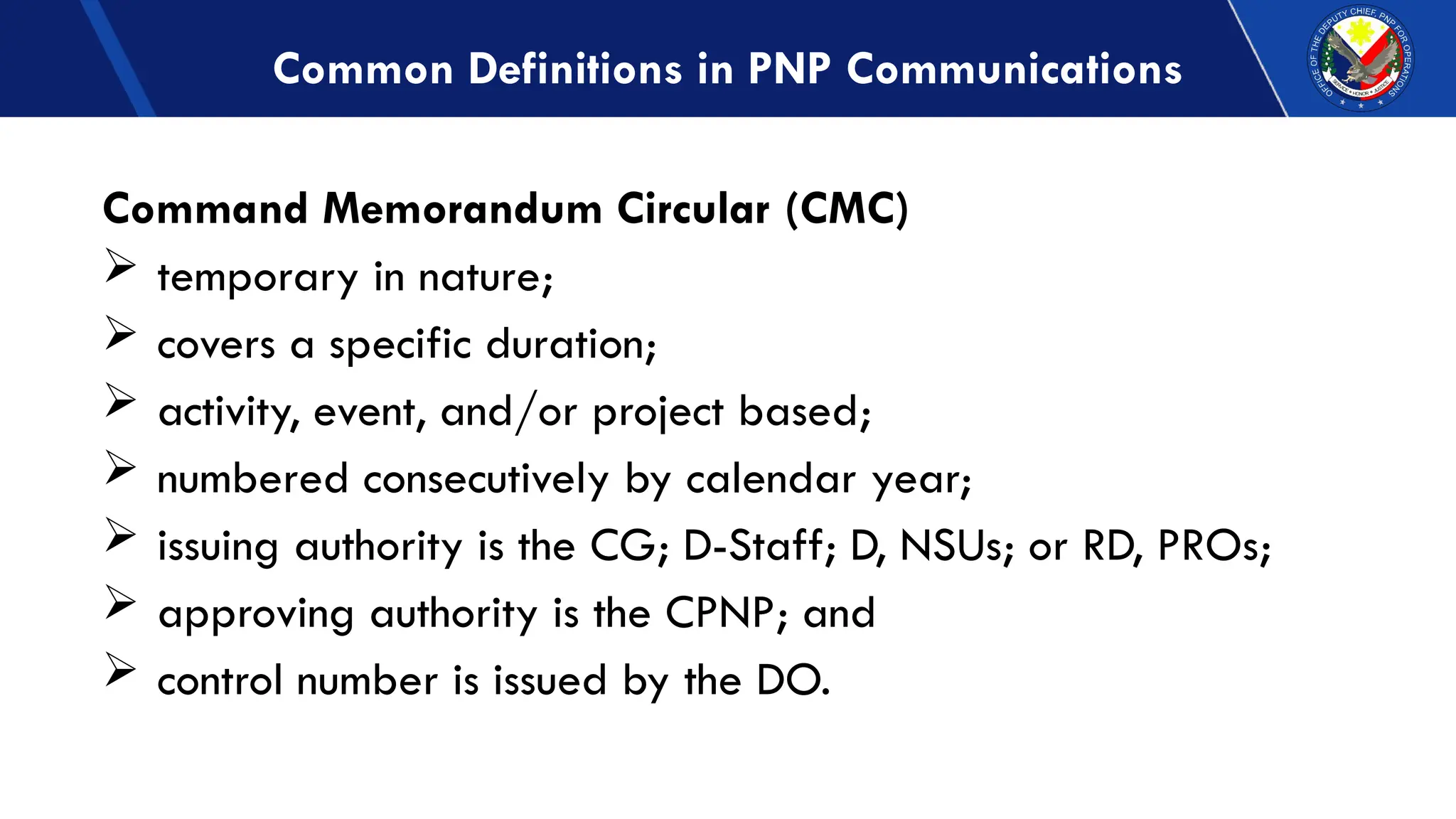 PNP MC 2022-076 edited pnp memorandu circular twenty twenty two dash ...