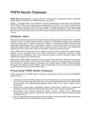 Pnpm mandiri pedesaan | DOCX