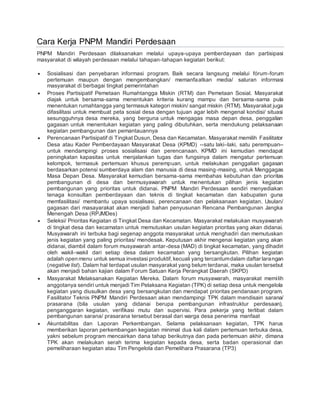 Pnpm mandiri pedesaan | DOCX