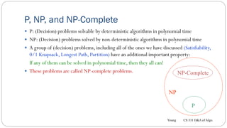 P, NP, NP-Complete, and NP-Hard | PDF