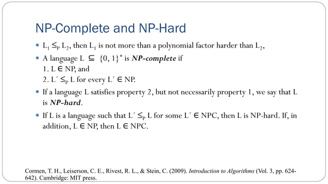 P, NP, NP-Complete, and NP-Hard | PDF | Programming Languages | Computing