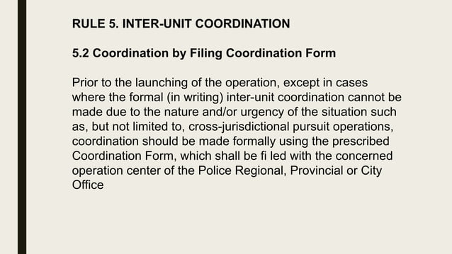 Pnp operational procedure | PPTX | Law