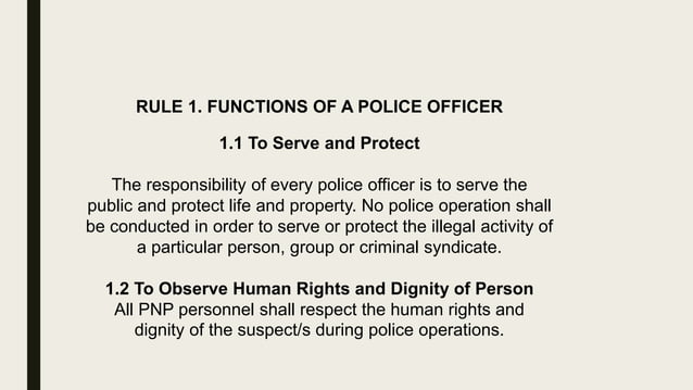 Pnp operational procedure | PPTX | Law