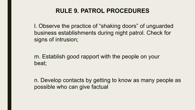 Pnp operational procedure | PPTX | Law