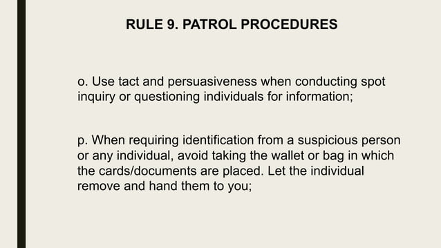 Pnp operational procedure | PPTX | Law
