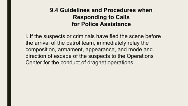 Pnp operational procedure | PPTX | Law