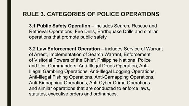 Pnp operational procedure | PPTX | Law