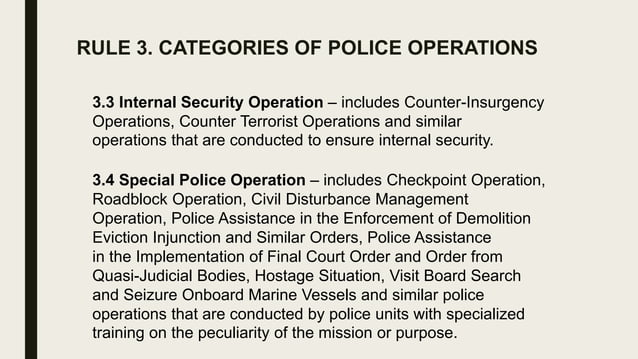 Pnp operational procedure | PPTX | Law
