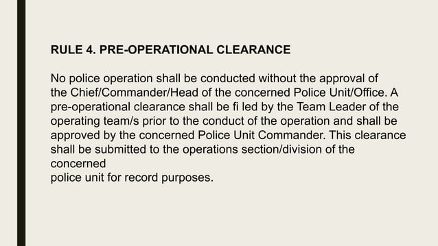Pnp operational procedure | PPTX | Law