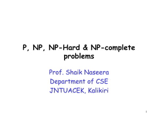 P, NP, NP-Hard & NP-complete problems, Optimization | PDF
