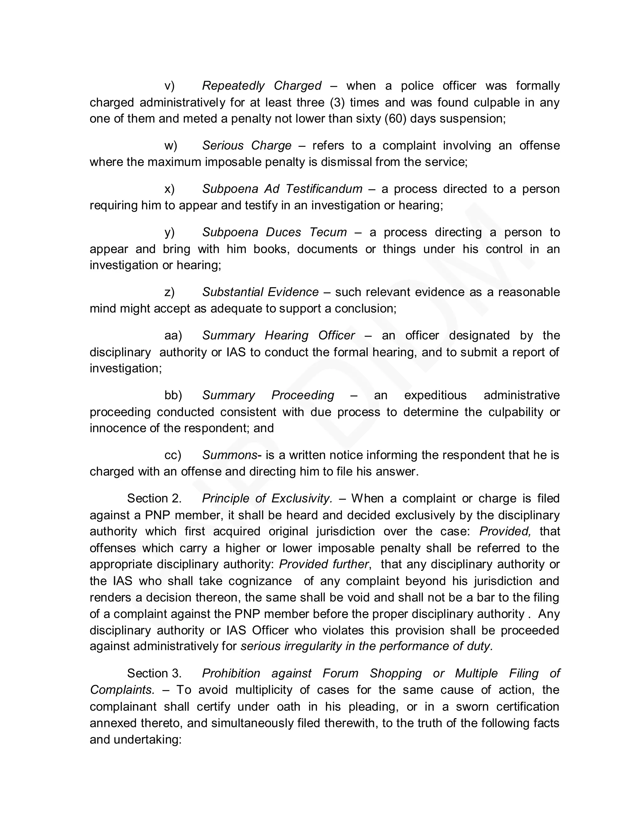 Pnp pre charge evaluation and summary hearing guide | PDF