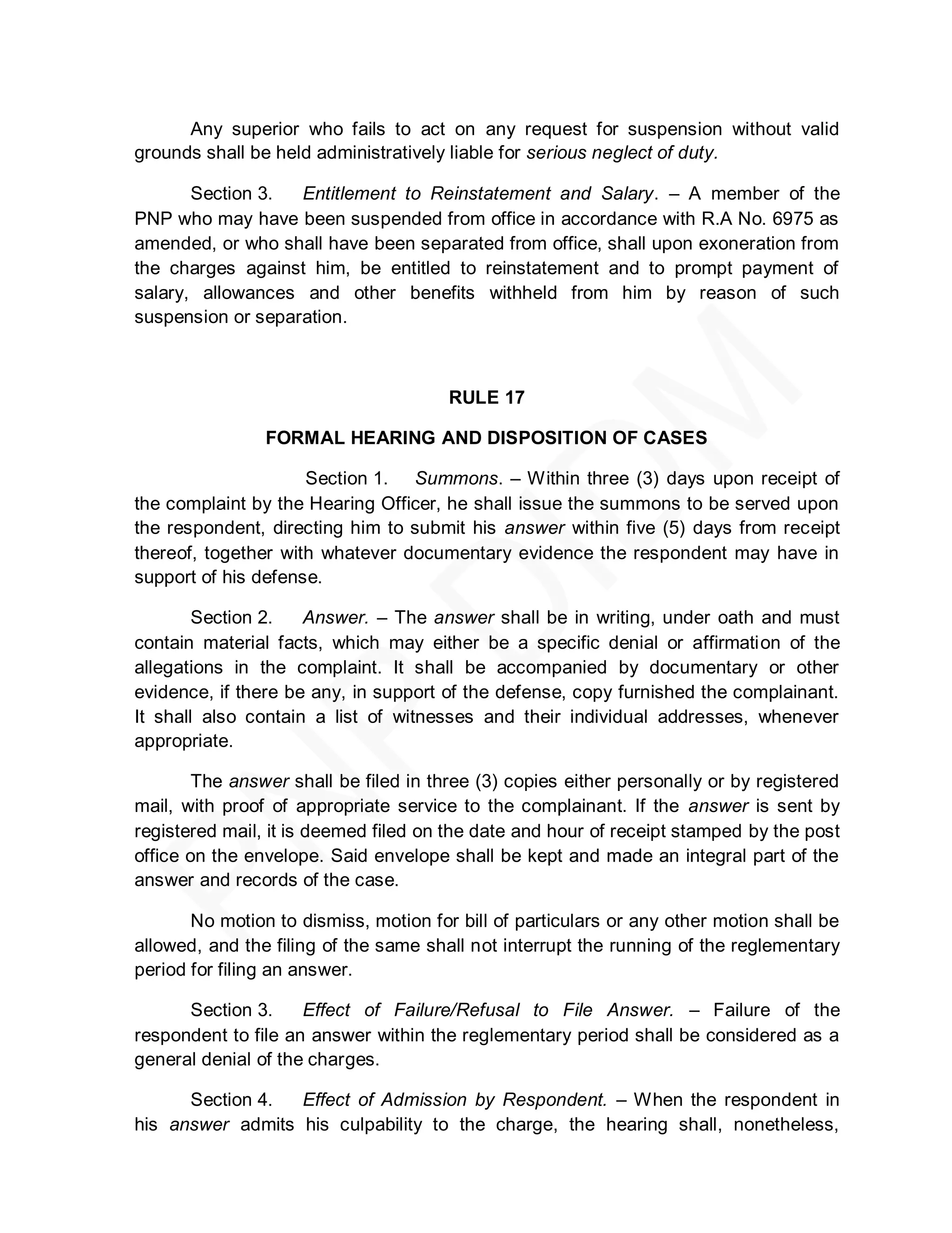Pnp pre charge evaluation and summary hearing guide | PDF