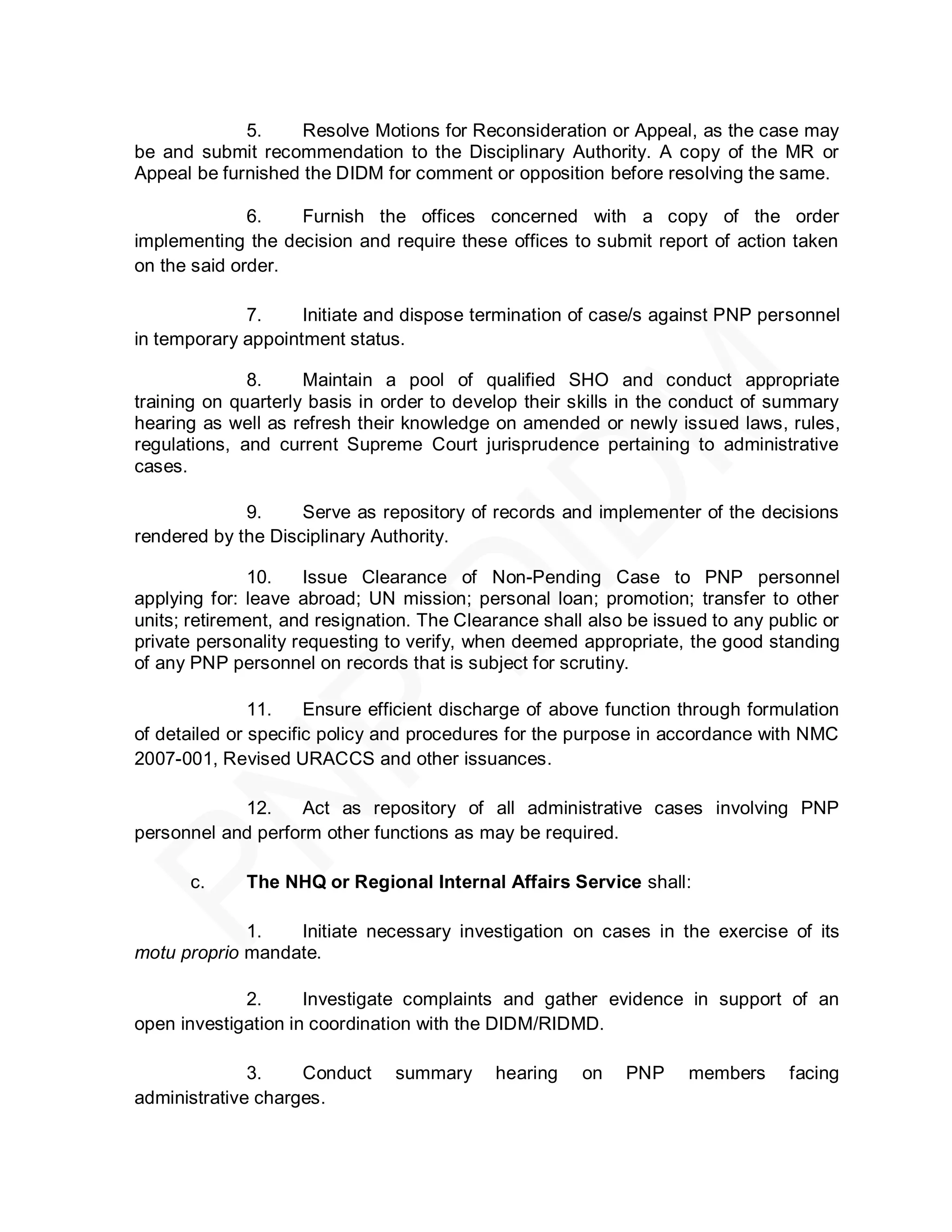 Pnp pre charge evaluation and summary hearing guide | PDF