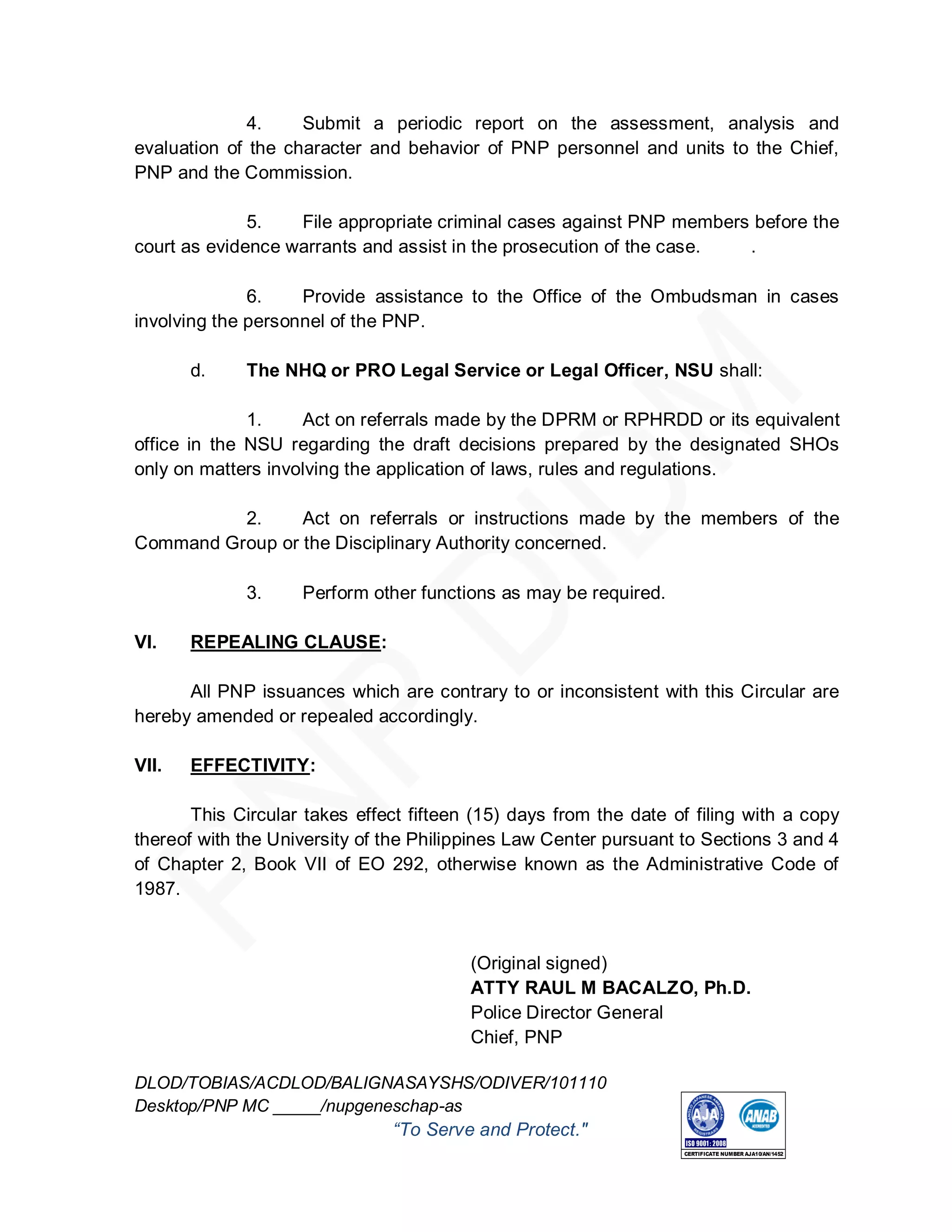 Pnp pre charge evaluation and summary hearing guide | PDF