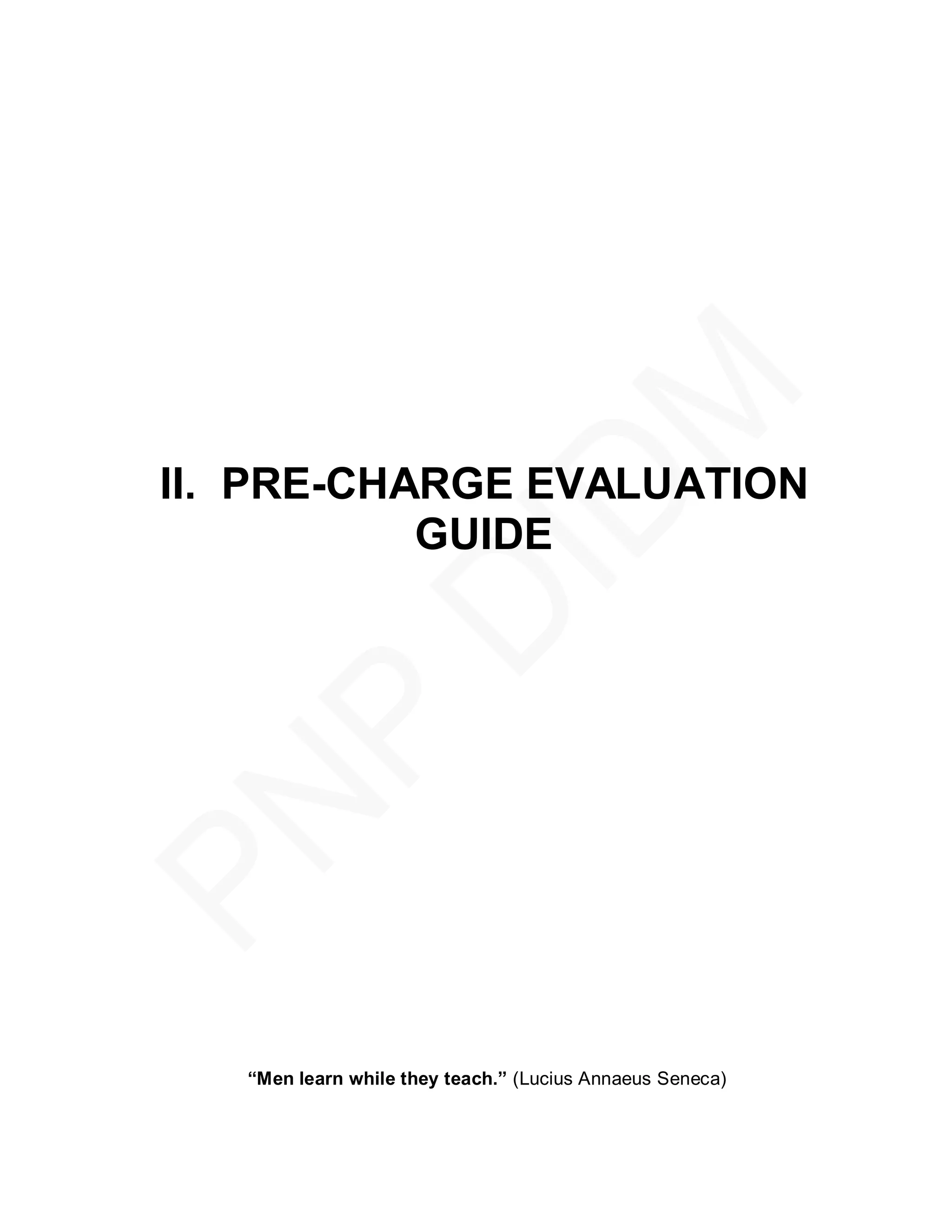 Pnp pre charge evaluation and summary hearing guide | PDF
