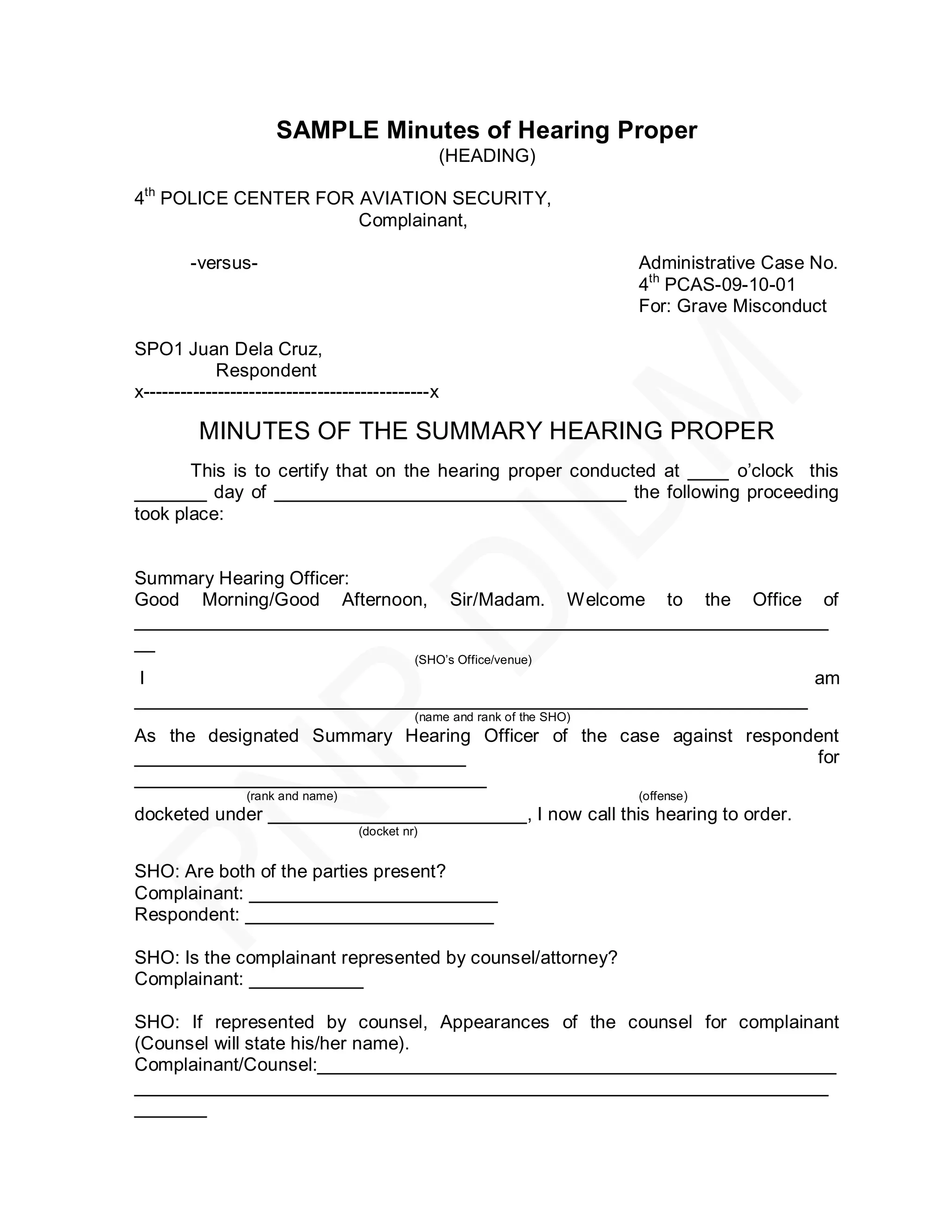 Pnp pre charge evaluation and summary hearing guide | PDF