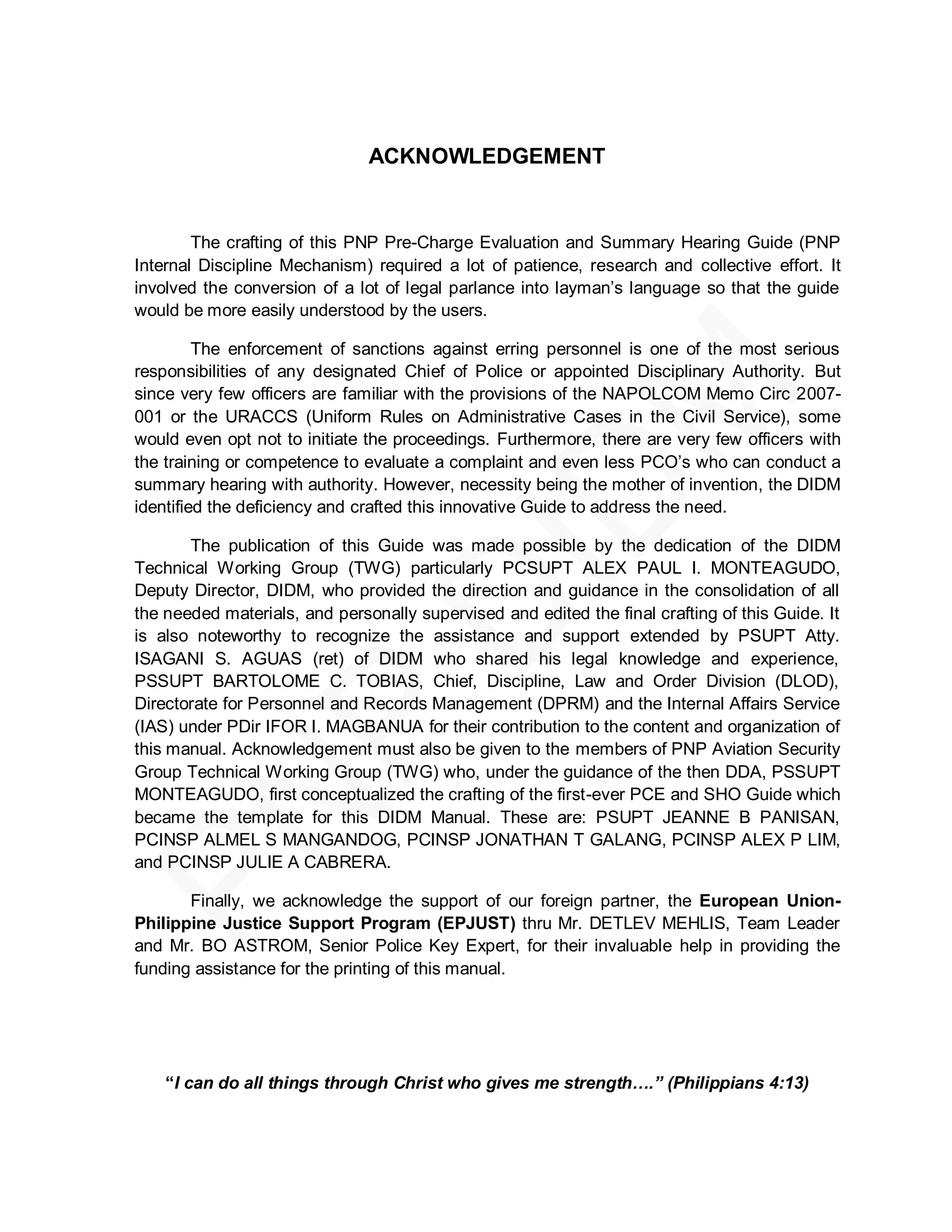 Pnp pre charge evaluation and summary hearing guide | PDF