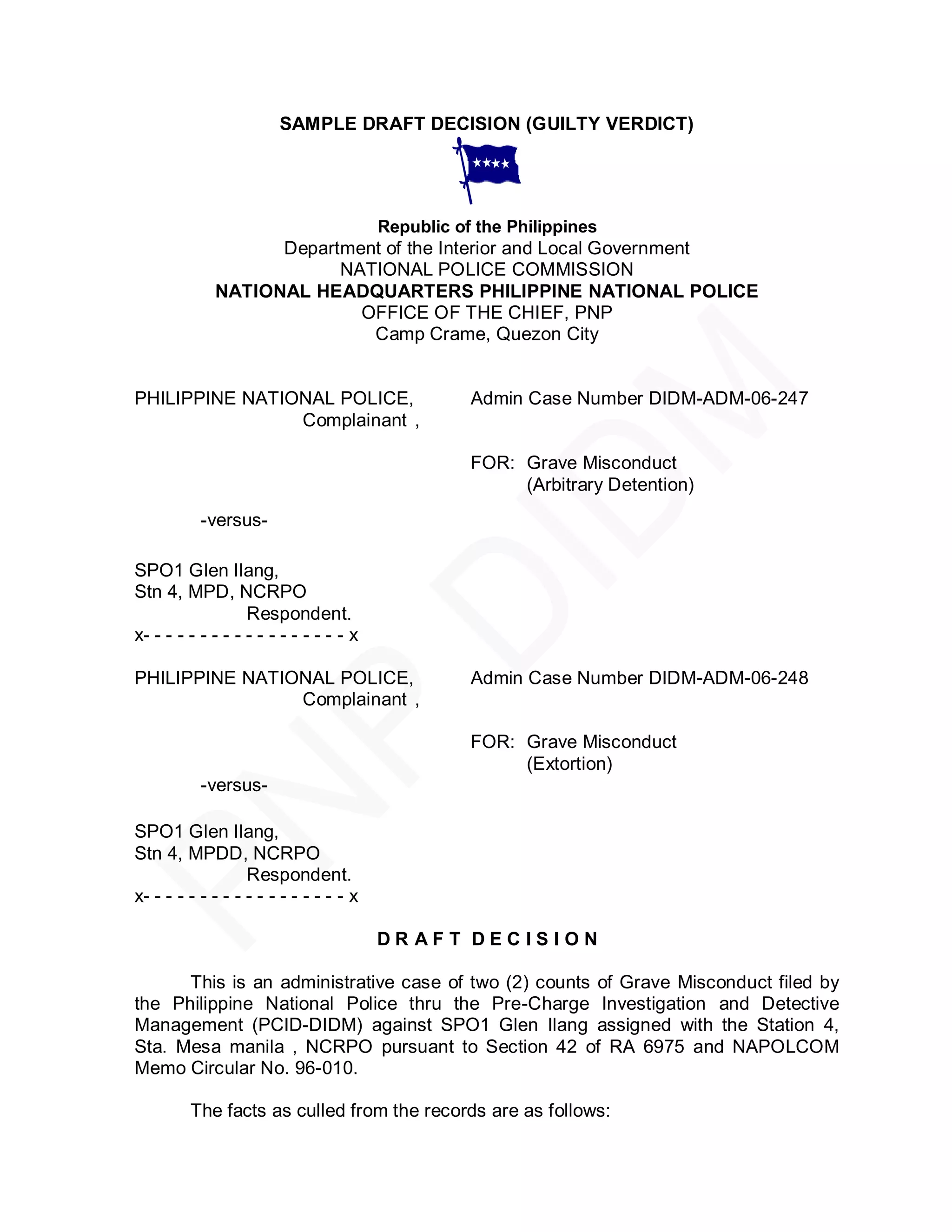 Pnp pre charge evaluation and summary hearing guide | PDF