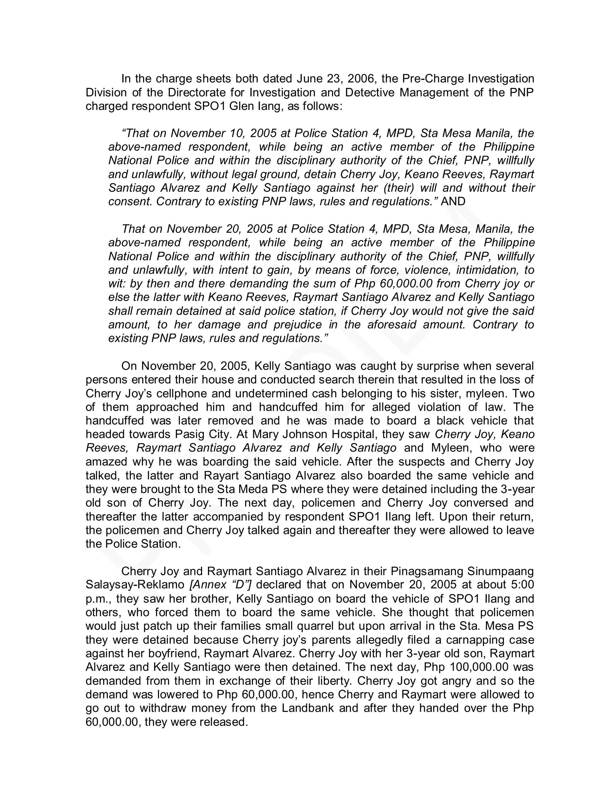 Pnp pre charge evaluation and summary hearing guide | PDF