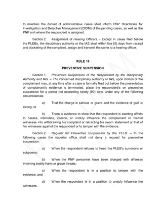 Pnp pre charge evaluation and summary hearing guide | PDF | Law