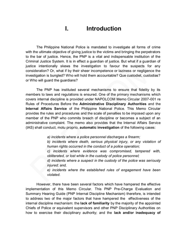 Pnp pre charge evaluation and summary hearing guide | PDF | Law