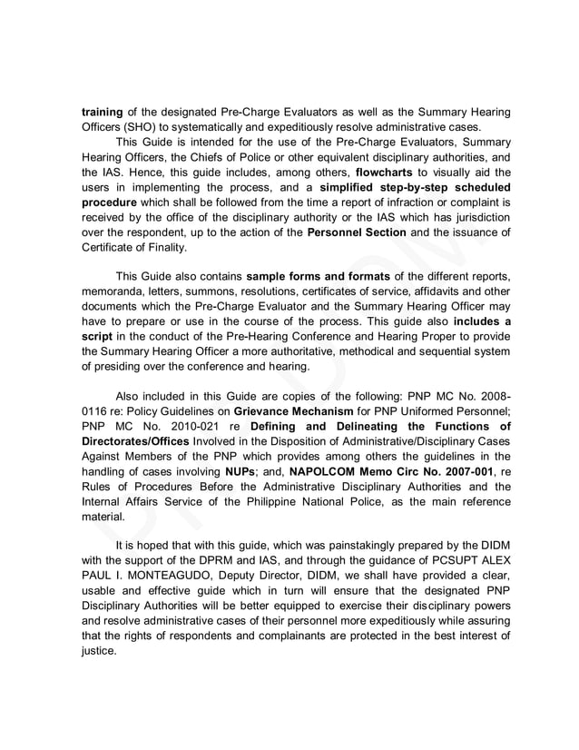 Pnp pre charge evaluation and summary hearing guide | PDF | Law