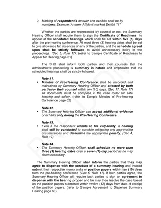 Pnp pre charge evaluation and summary hearing guide | PDF | Law