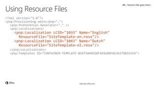 SPSNL17 - Be more effective with the PnP Provisioning Engine - Erwin van Hunen | PPT