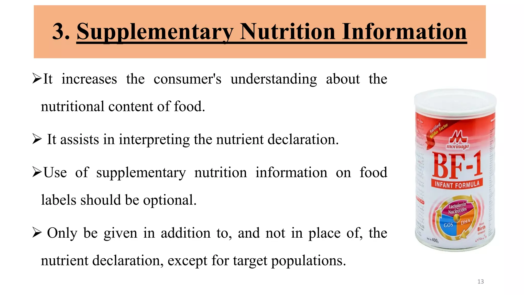 codex standard for nutrition and labelling | PDF