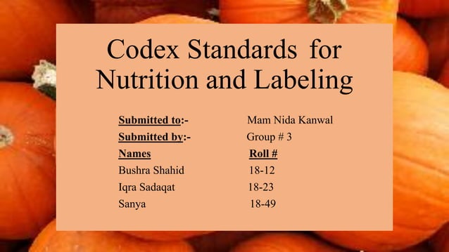 codex standard for nutrition and labelling | PDF | Healthy Cooking and ...