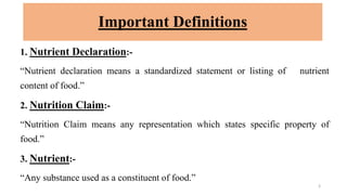 codex standard for nutrition and labelling | PDF