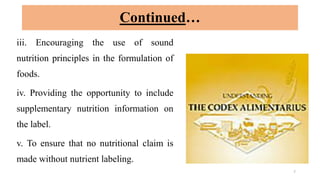 codex standard for nutrition and labelling | PDF