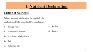 codex standard for nutrition and labelling | PDF