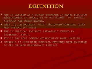 renal preservation and ARF management | PPT