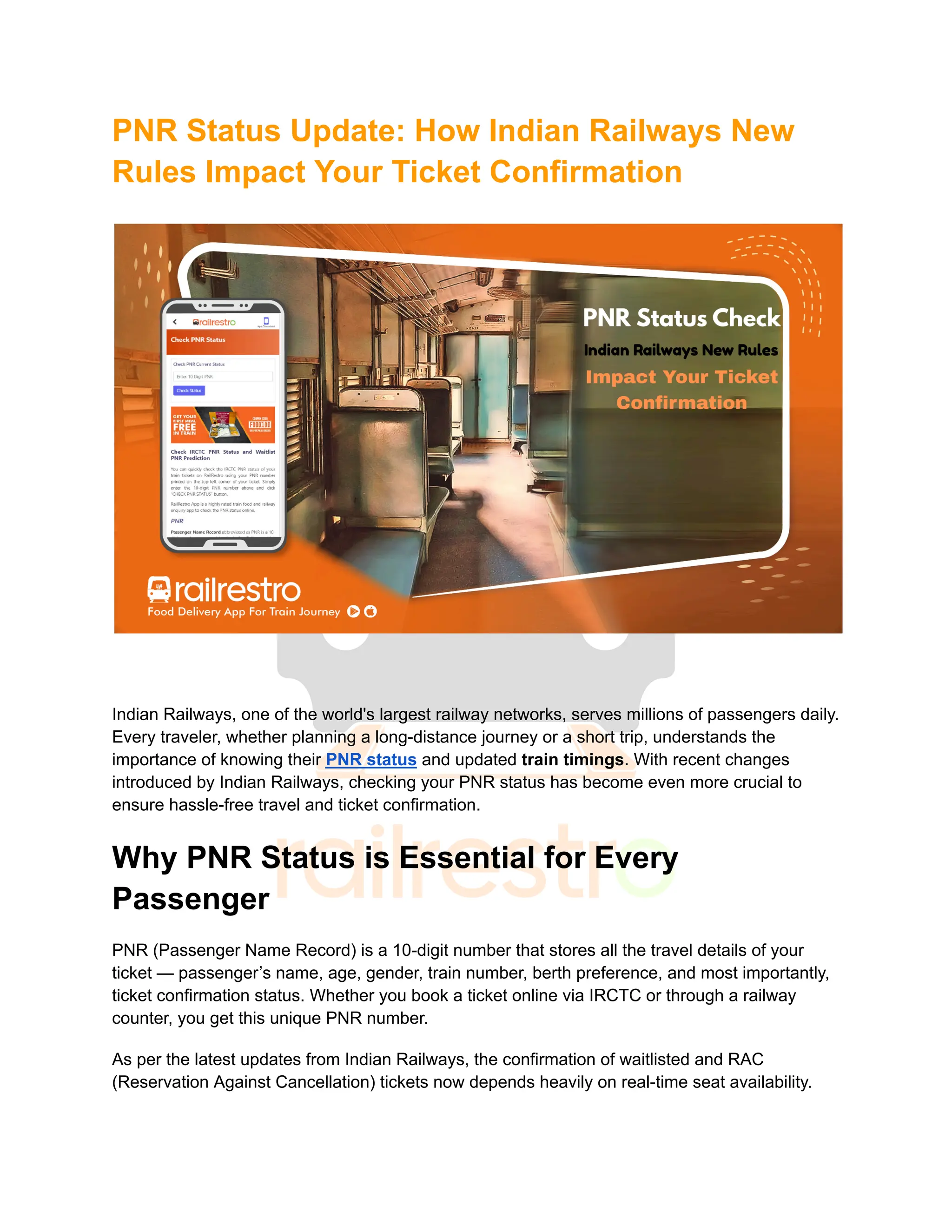 PNR Status Update_ How Indian Railways New Rules Impact Your Ticket ...