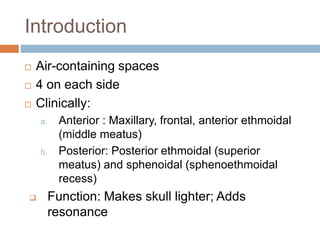 Anatomy of Paranasal Sinuses | PPTX