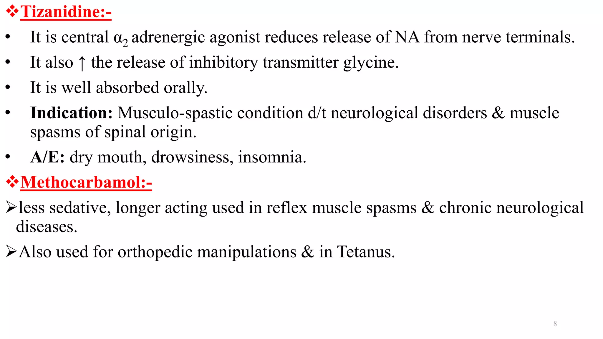 SKELETAL MUSCLE RELAXANTS | PPTX