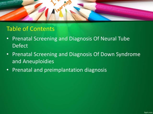 prenatal diagnosis | PPT